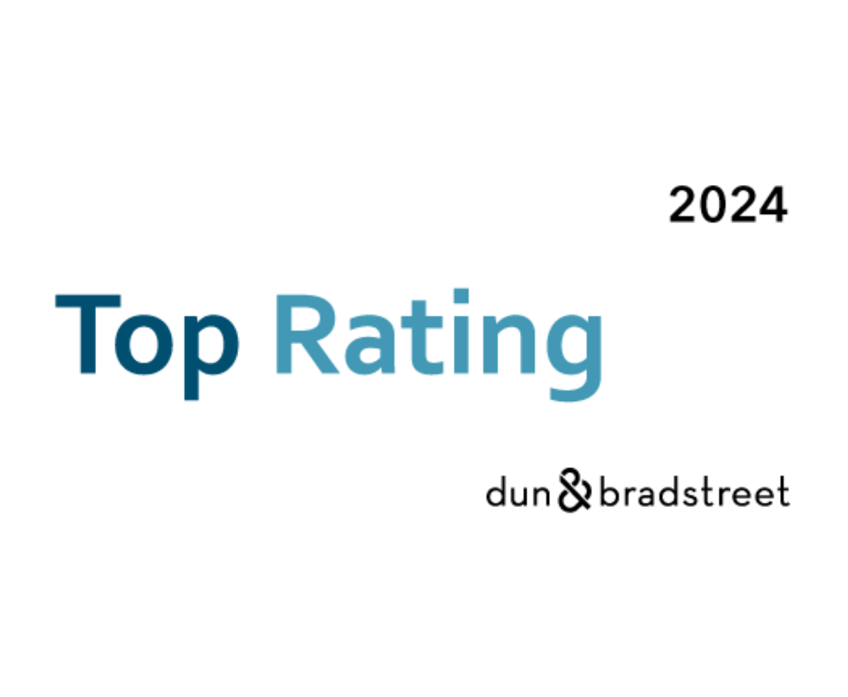 We received the prestigious Top Rating award from Dun & Bradstreet ...